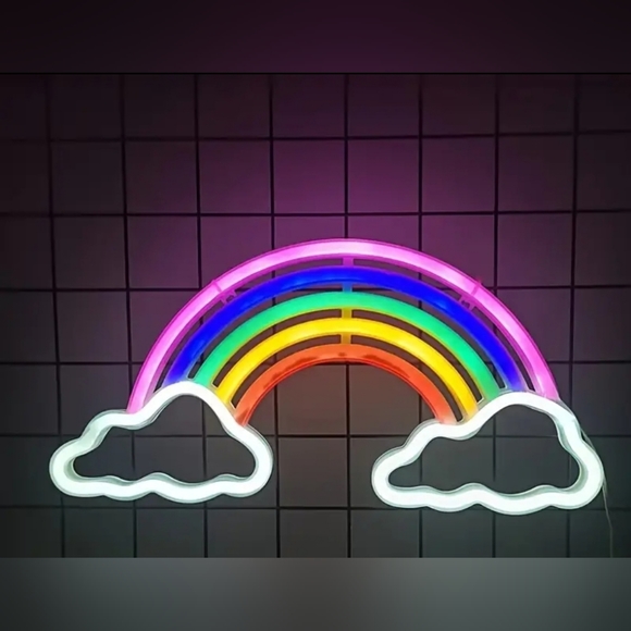 Alice's Ecclectic Shop | Wall Decor | Rainbow Cloud Led Neon Sign Usb ...